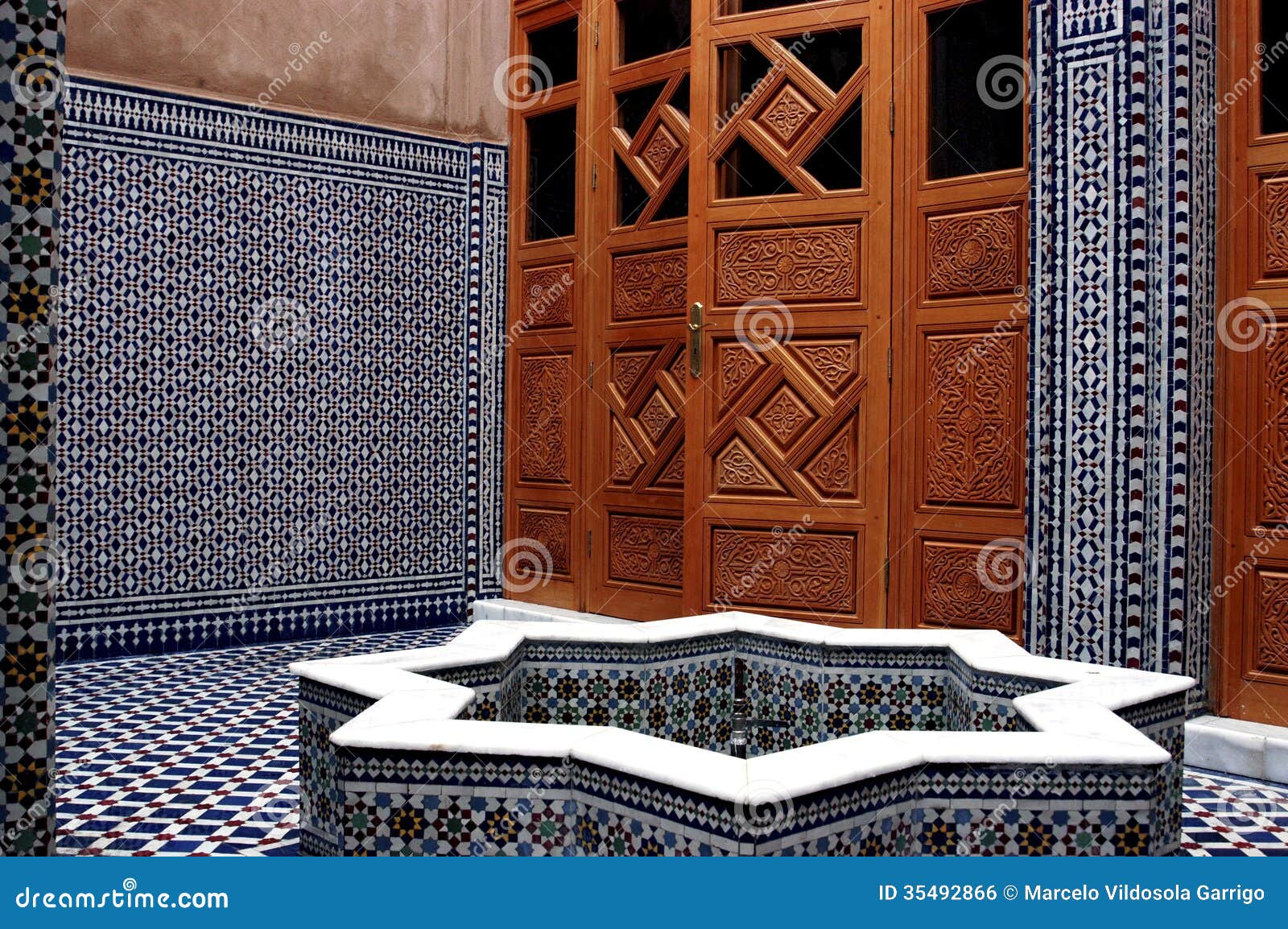 Ablution Courtyard of the Mosque Stock Photo - Image of decorative ...