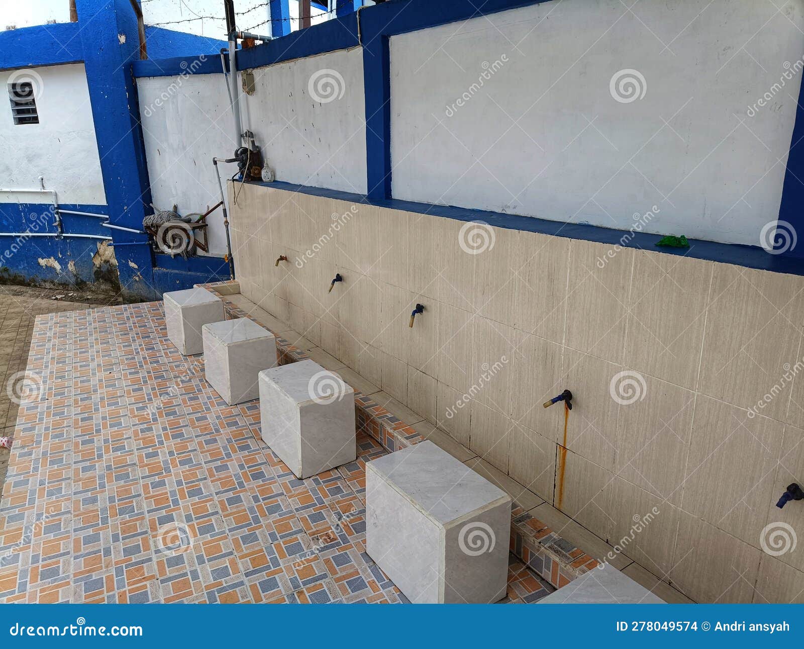 Ablution Place in the Mosque Area Stock Photo - Image of mosque, floor ...