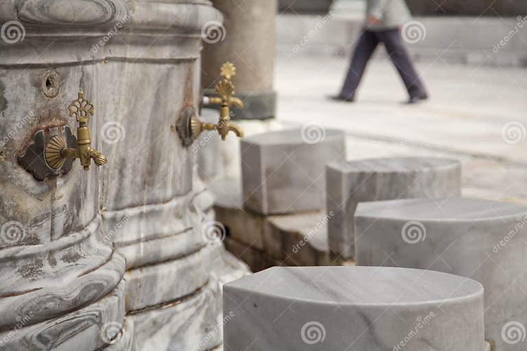 Ablution taps stock image. Image of islam, culture, istanbul - 19407087