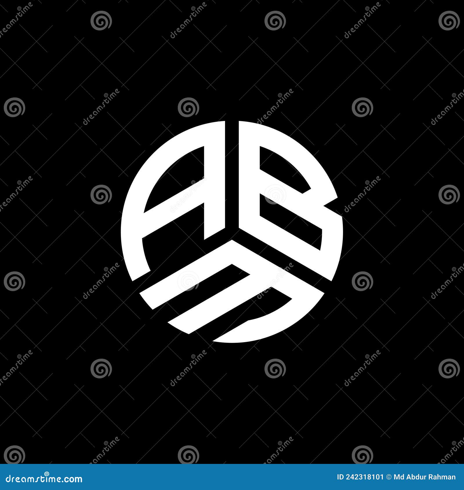 ABM Letter Logo Design on White Background. ABM Creative Initials ...