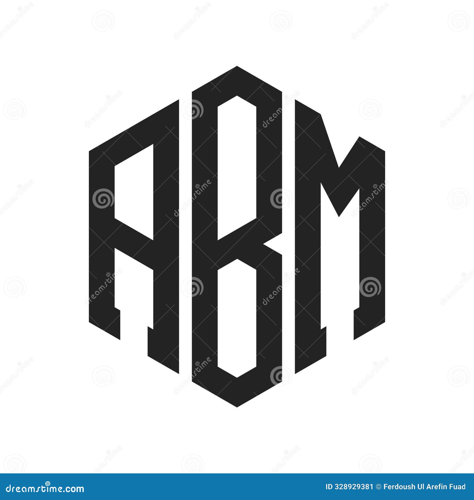 ABM Logo Design. Initial Letter ABM Monogram Logo Using Hexagon Shape ...