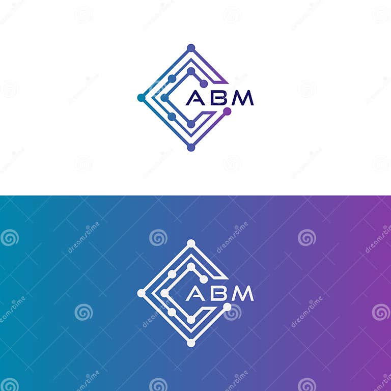 Abm Tech Initial Logo Design Icon for Technology, Digital, Tech ...
