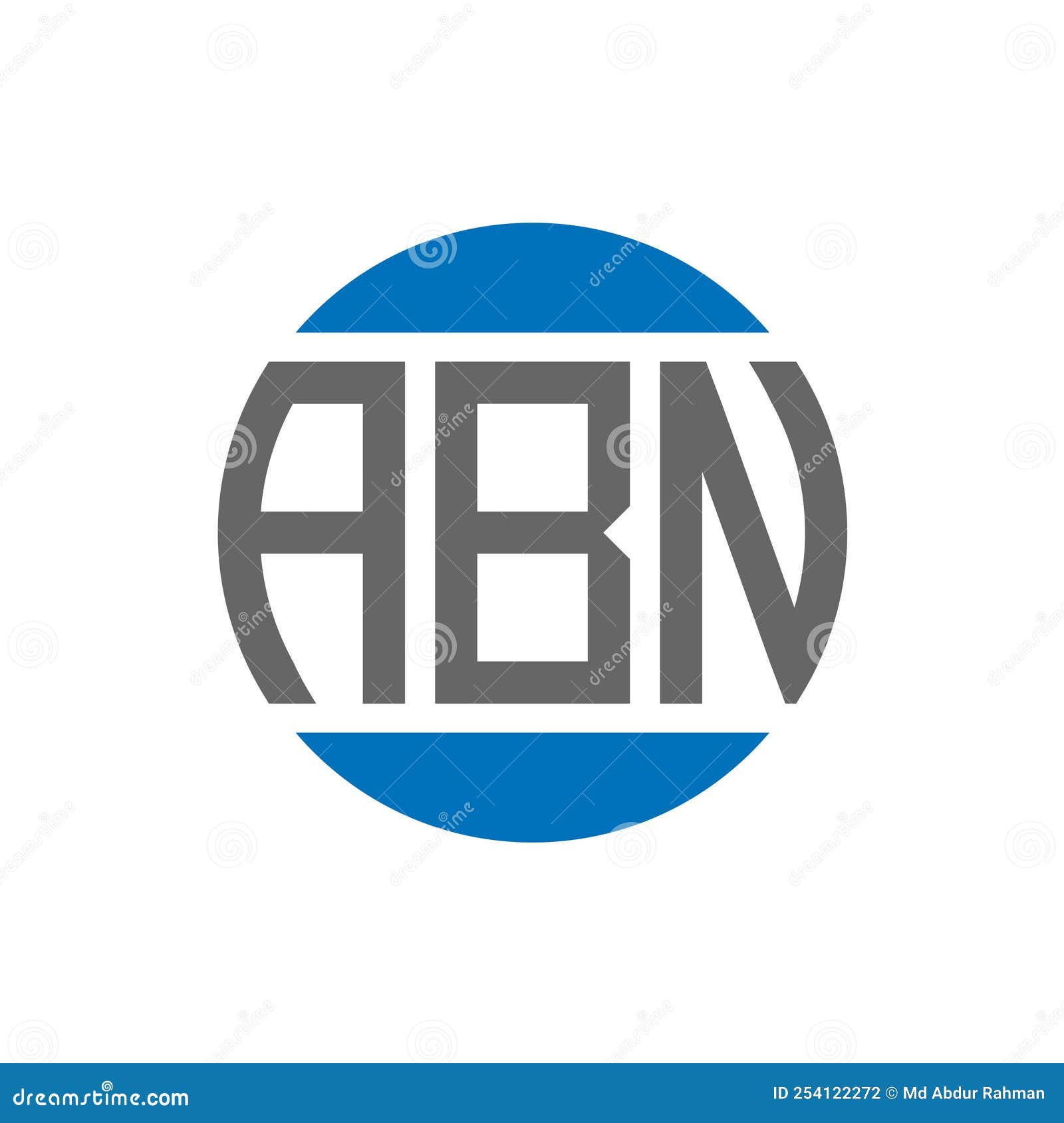 ABN Letter Logo Design on White Background. ABN Creative Initials ...