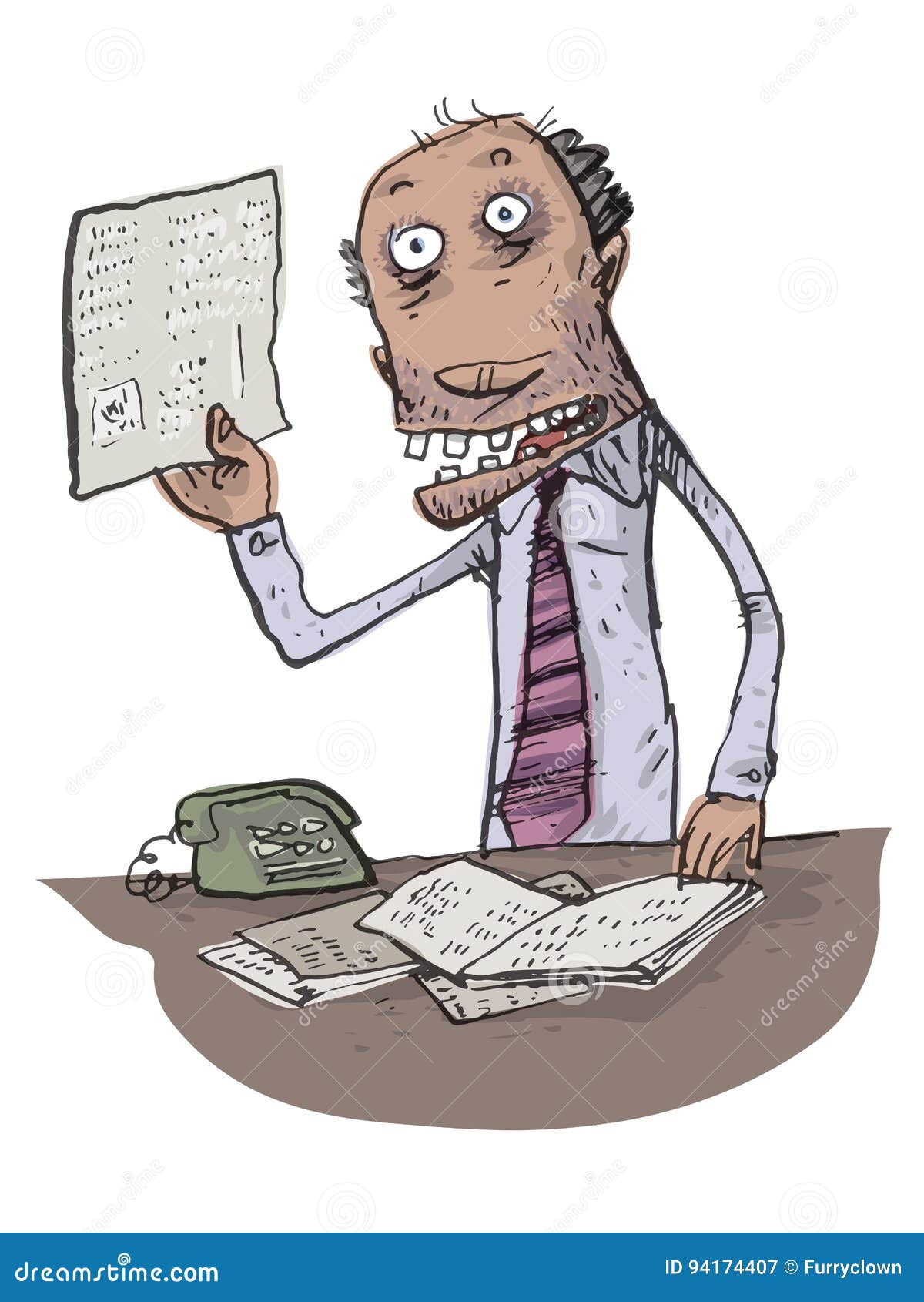 The Abnormal Boss. Comic Character Stock Vector - Illustration of ...