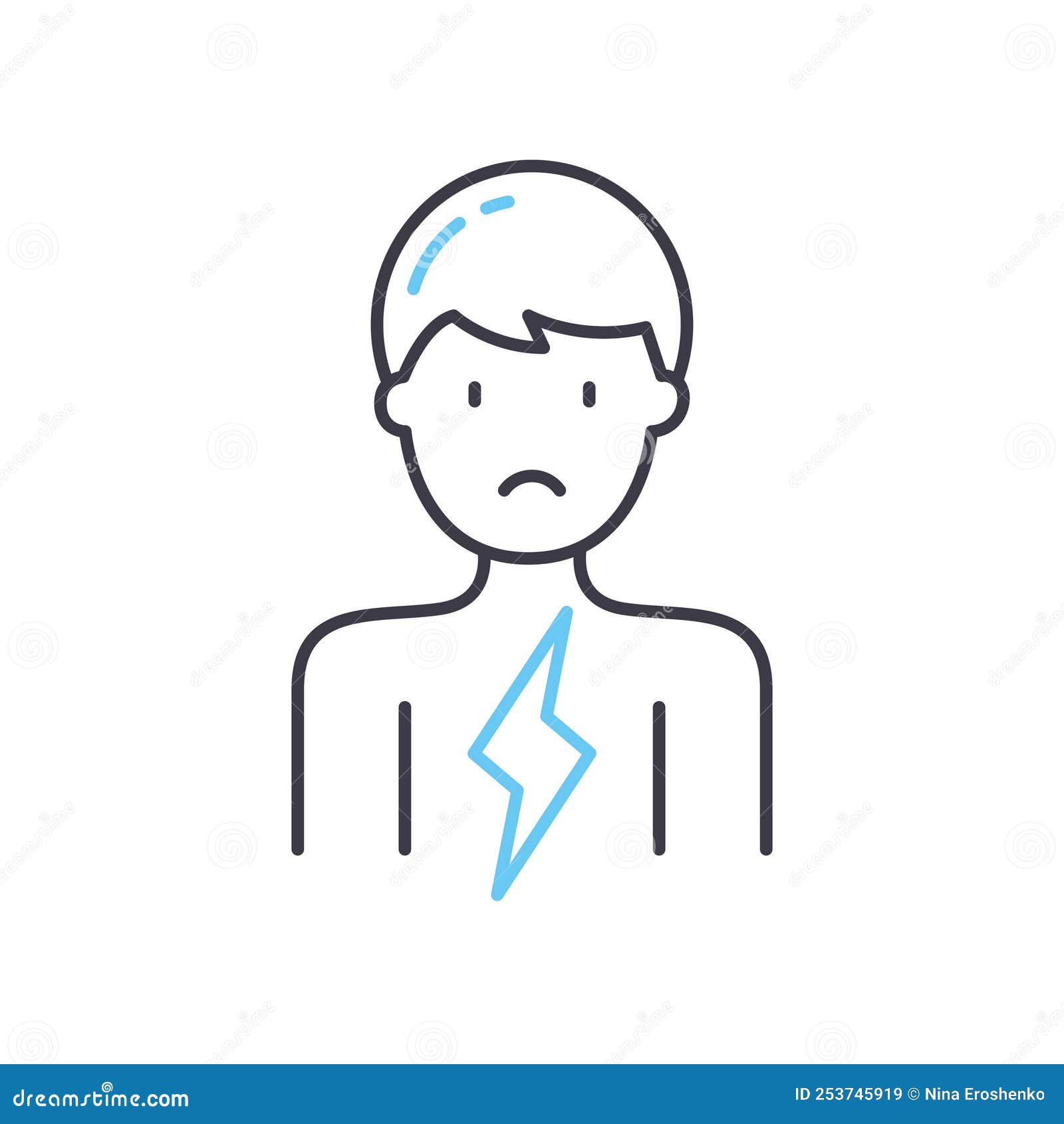 Abnormal Line Icon, Outline Symbol, Vector Illustration, Concept Sign ...