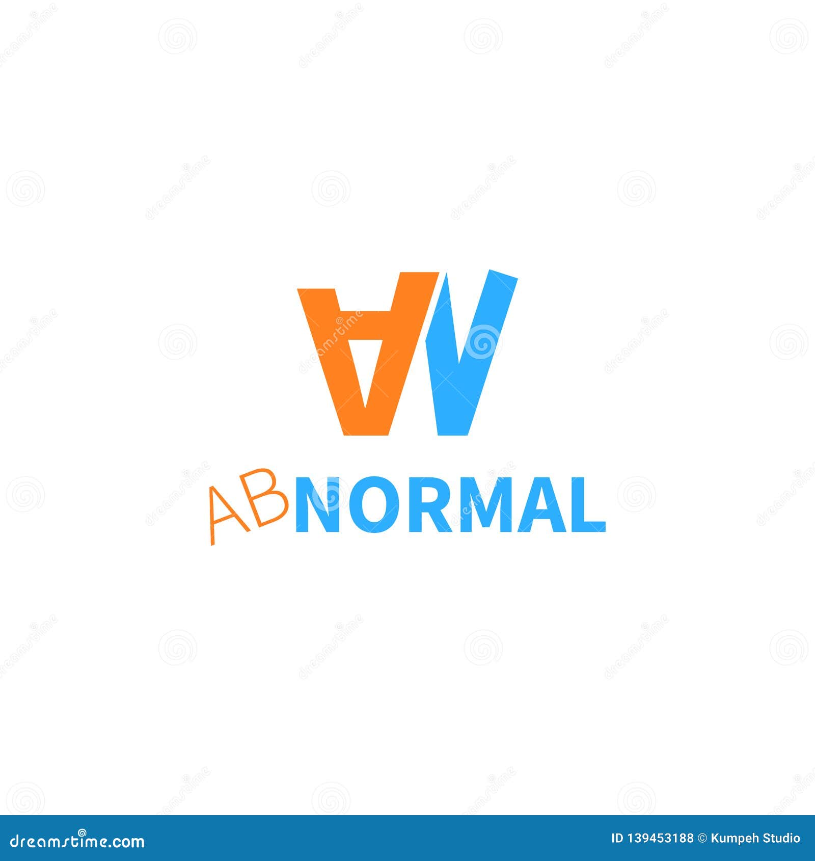 An for Abnormal Monogram Concept Logo Template Stock Vector ...