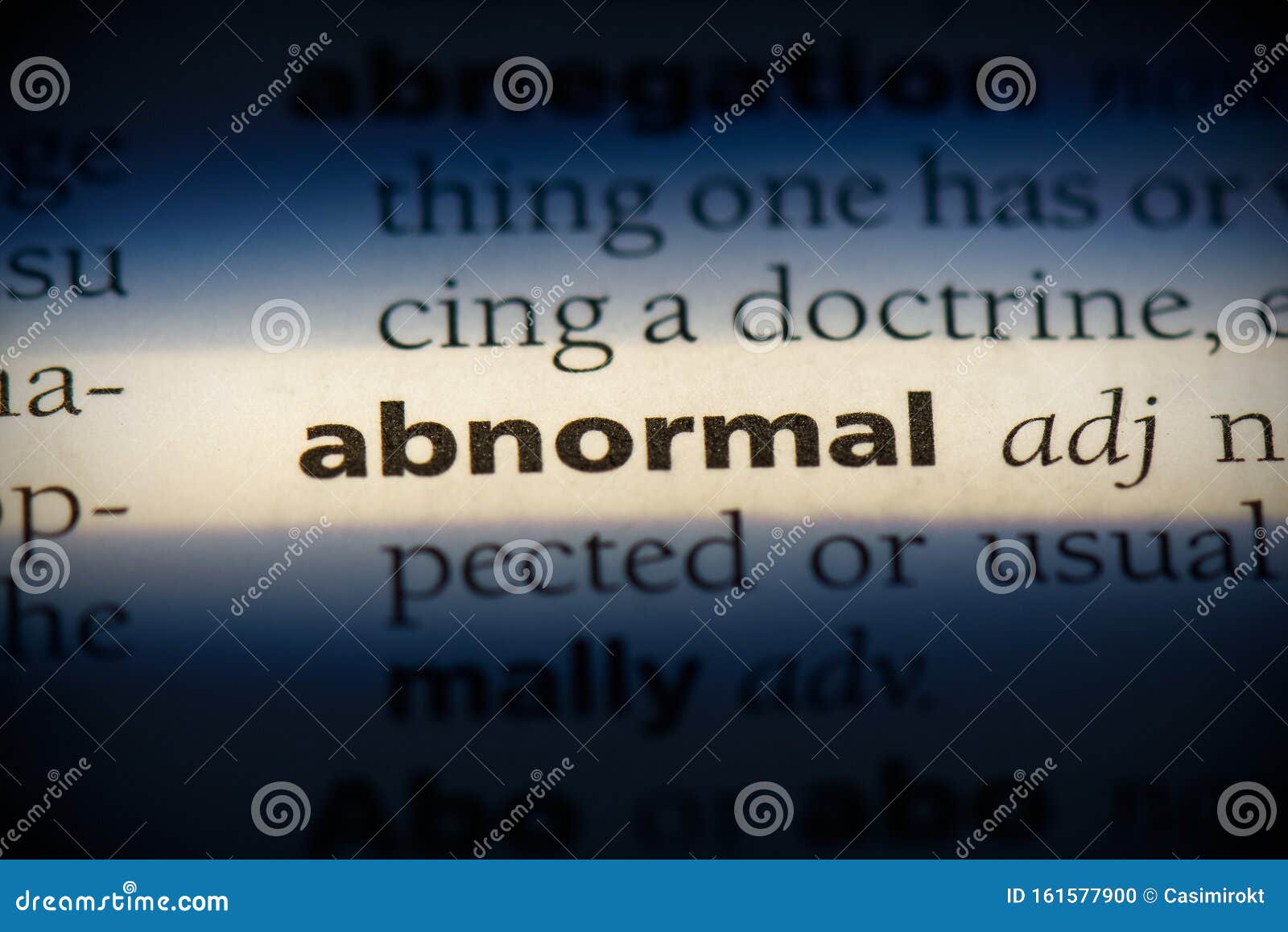 Abnormal stock photo. Image of abnormal, thesaurus, page - 161577900