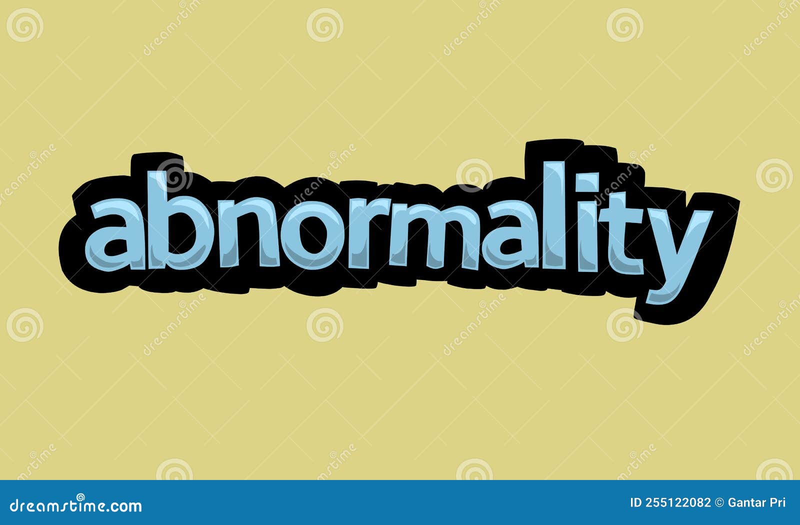 ABNORMALITY Writing Vector Design on a Yellow Background Stock Vector ...