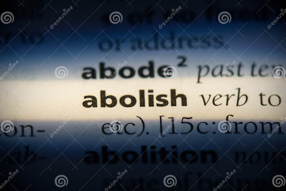 Abolish stock photo. Image of learn, paper, printed - 161577612