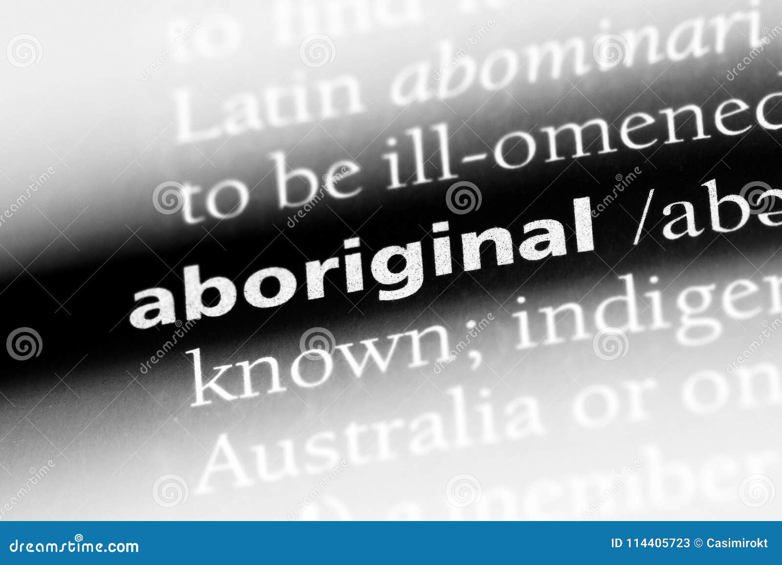 Aboriginal stock image. Image of word, macro, dictionary - 114405723