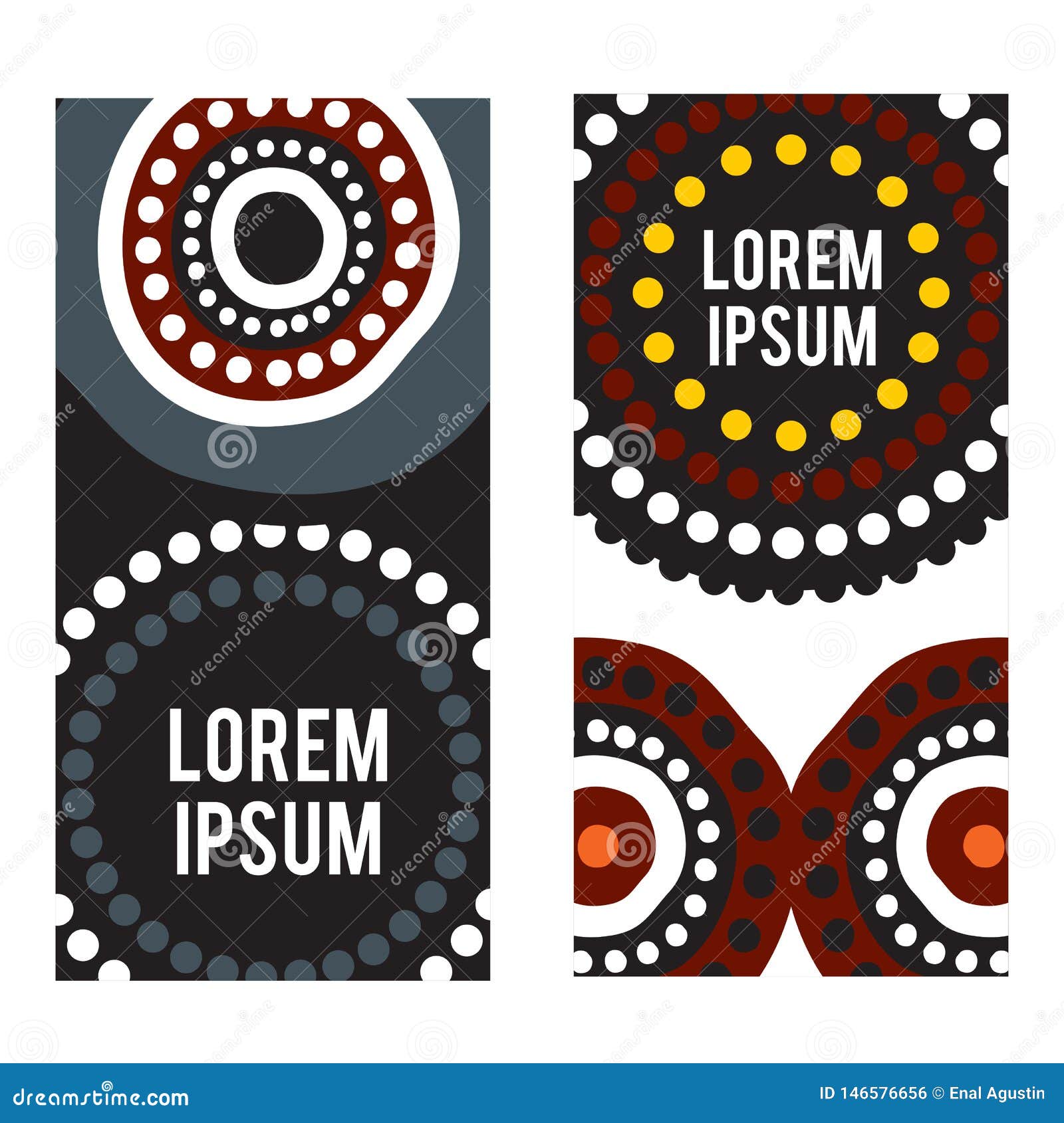 Aboriginal Art Background Icon Logo Template Stock Illustration ...