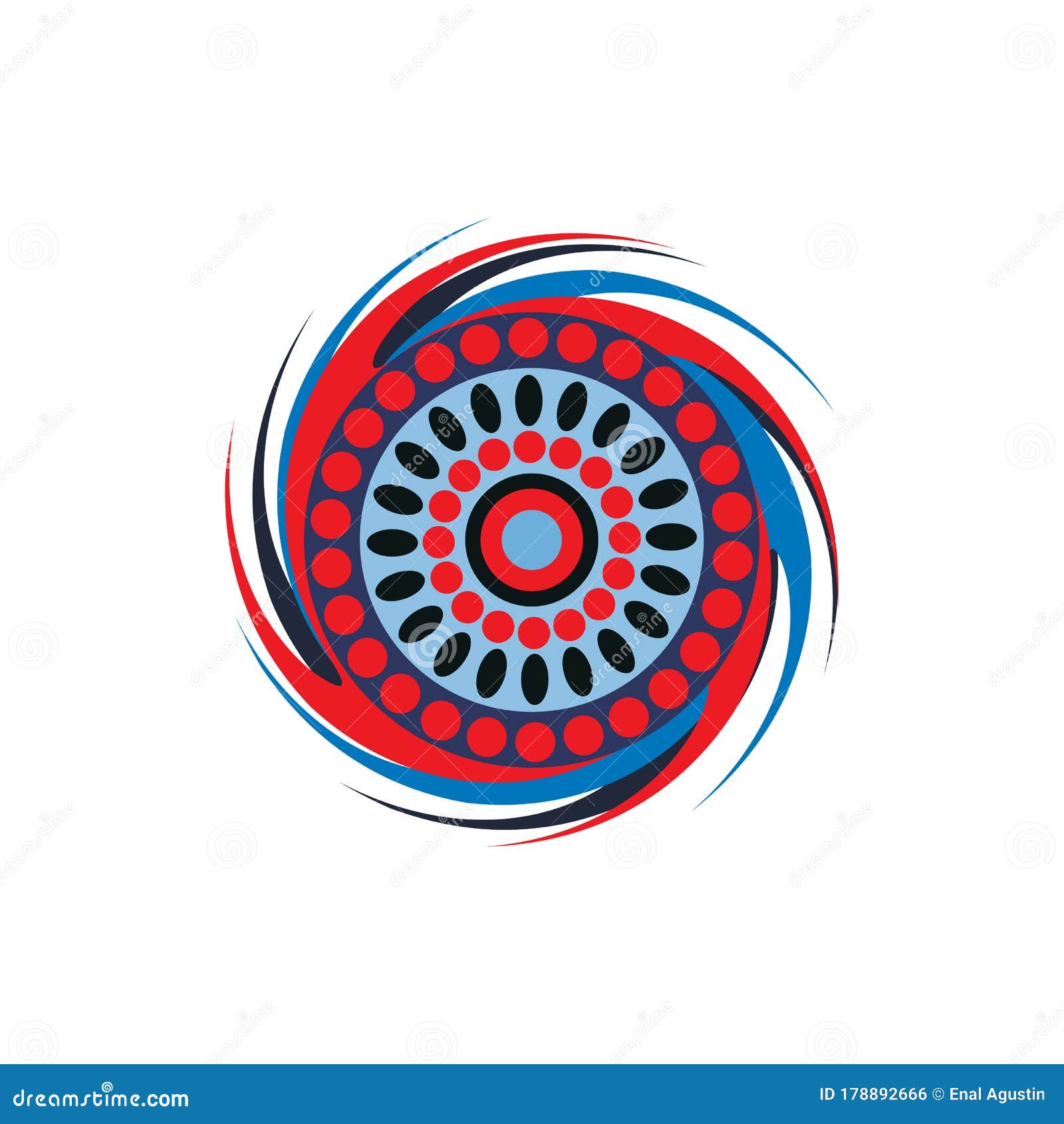 Aboriginal Art Dots Painting Icon Logo Design Template Stock Vector ...