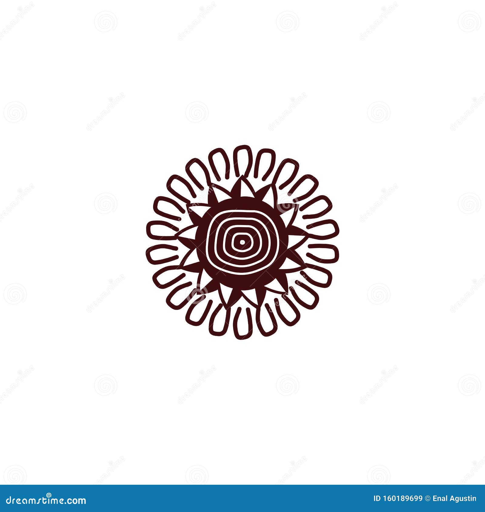 Aboriginal art logo design stock vector. Illustration of tribal - 160189699