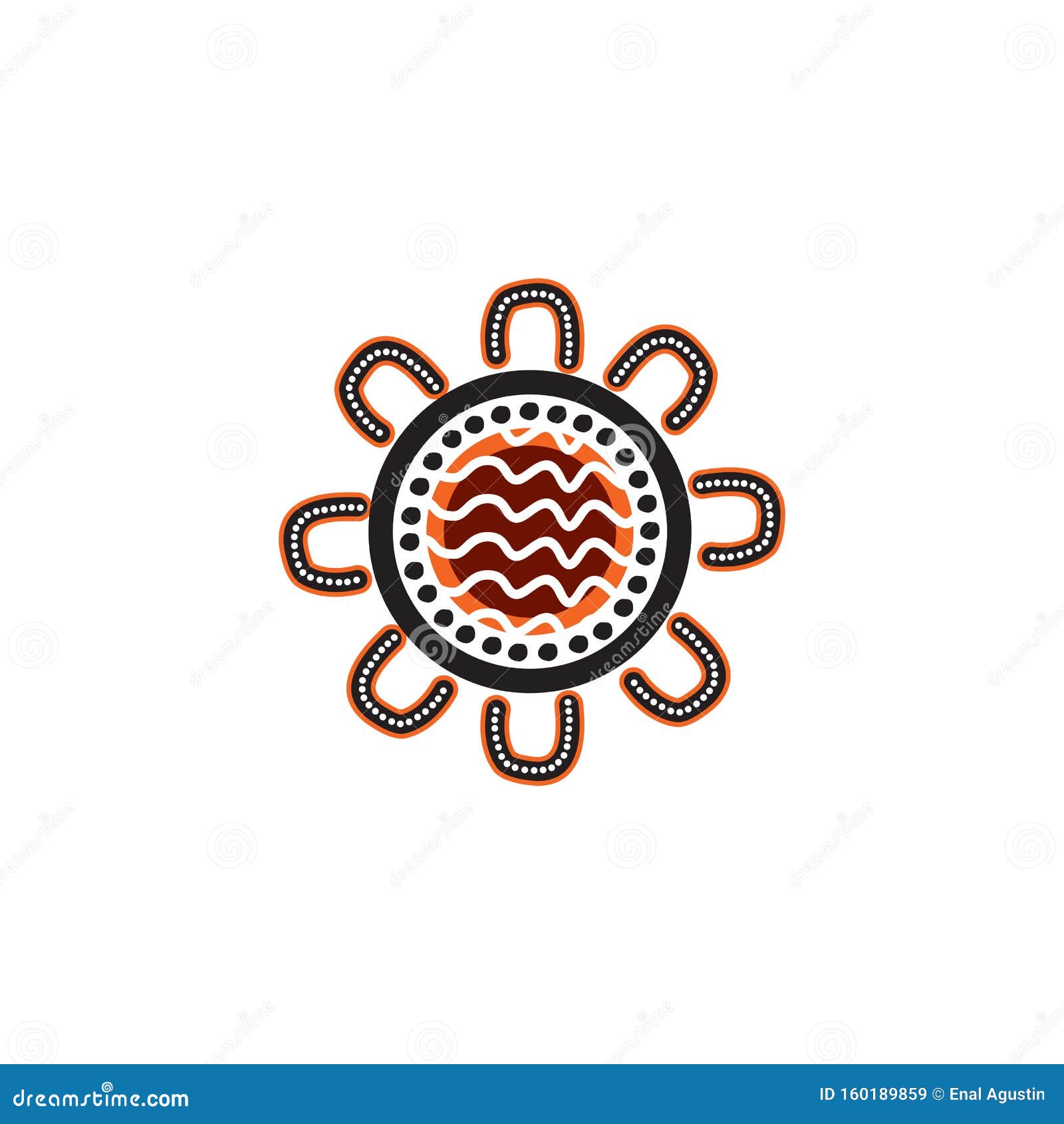 Aboriginal art logo design stock vector. Illustration of style - 160189859