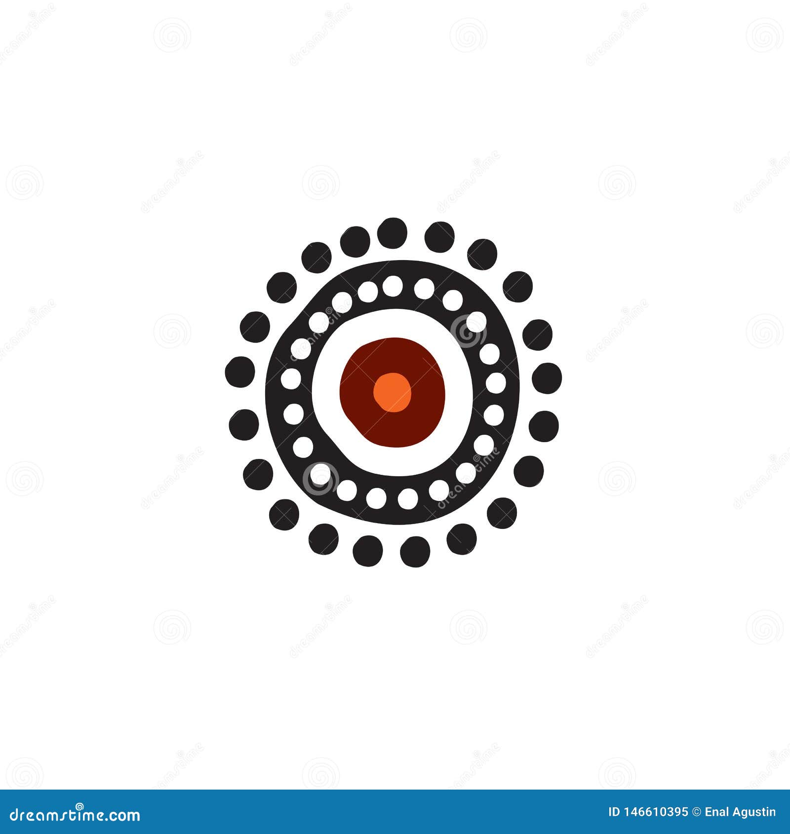 Aboriginal Art Background Icon Logo Template Stock Illustration ...