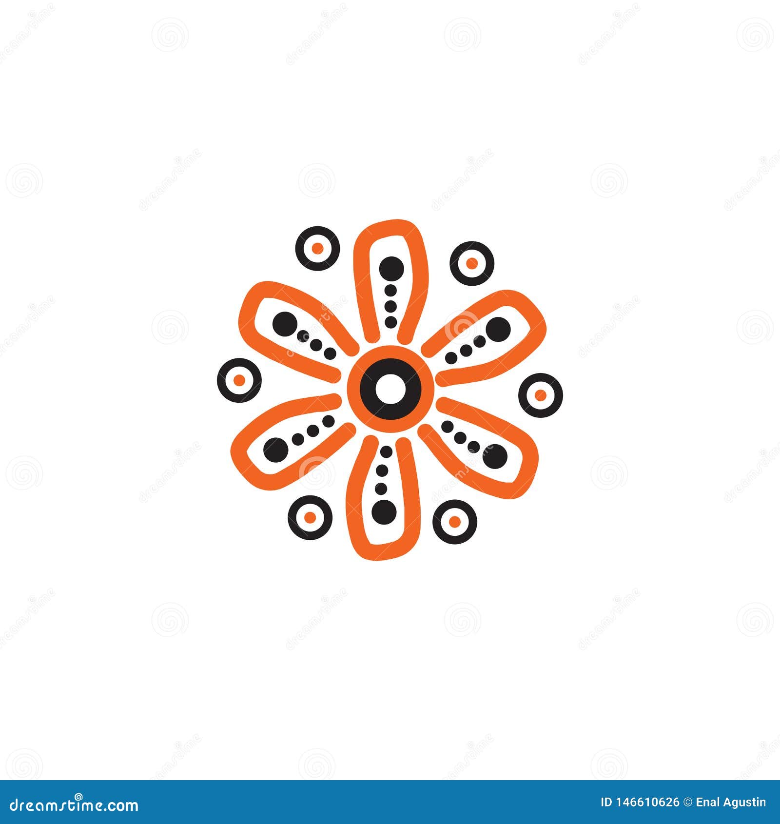 Aboriginal Art Background Icon Logo Template Stock Illustration ...