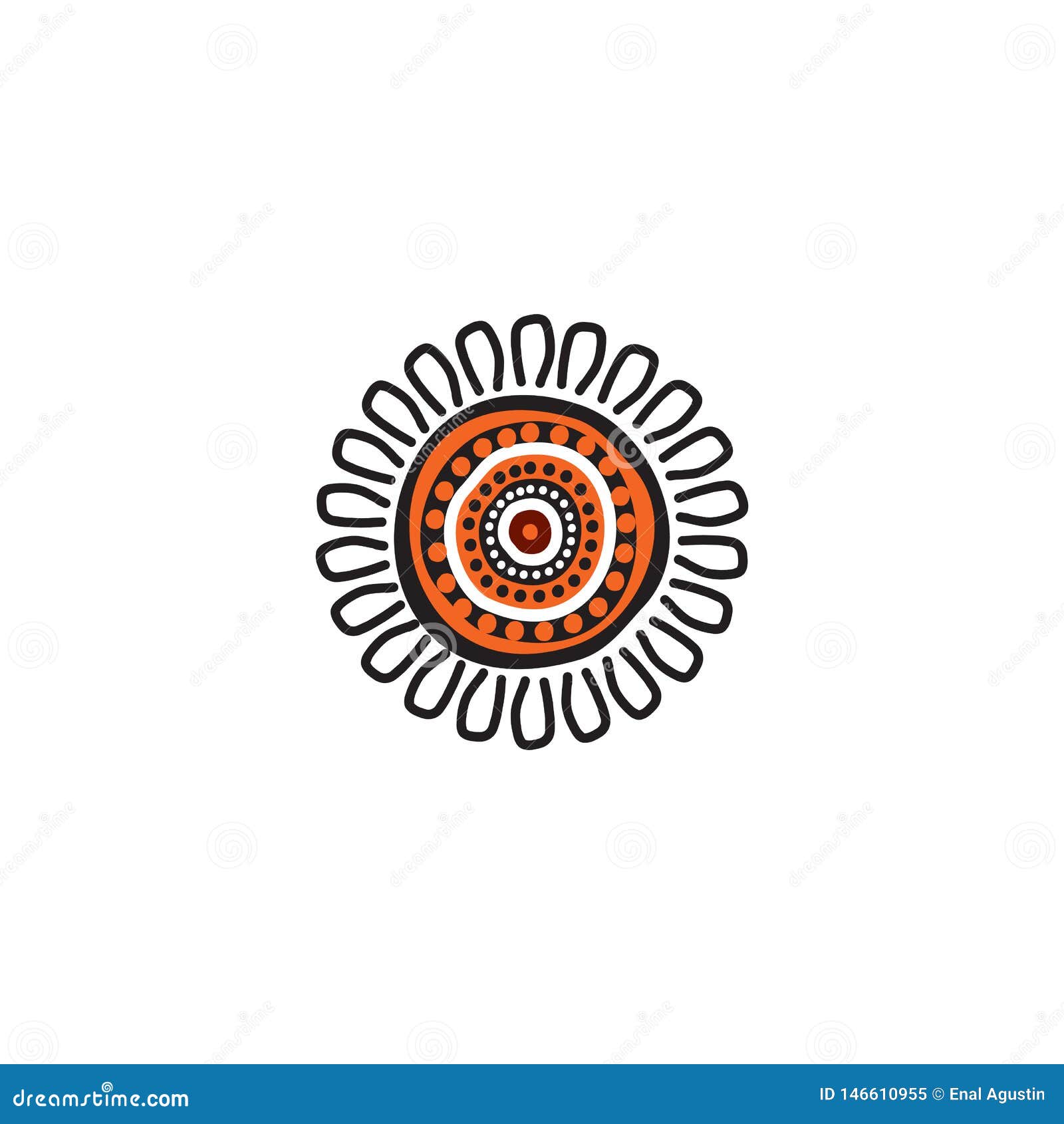 Aboriginal Art Background Icon Logo Template Stock Illustration ...