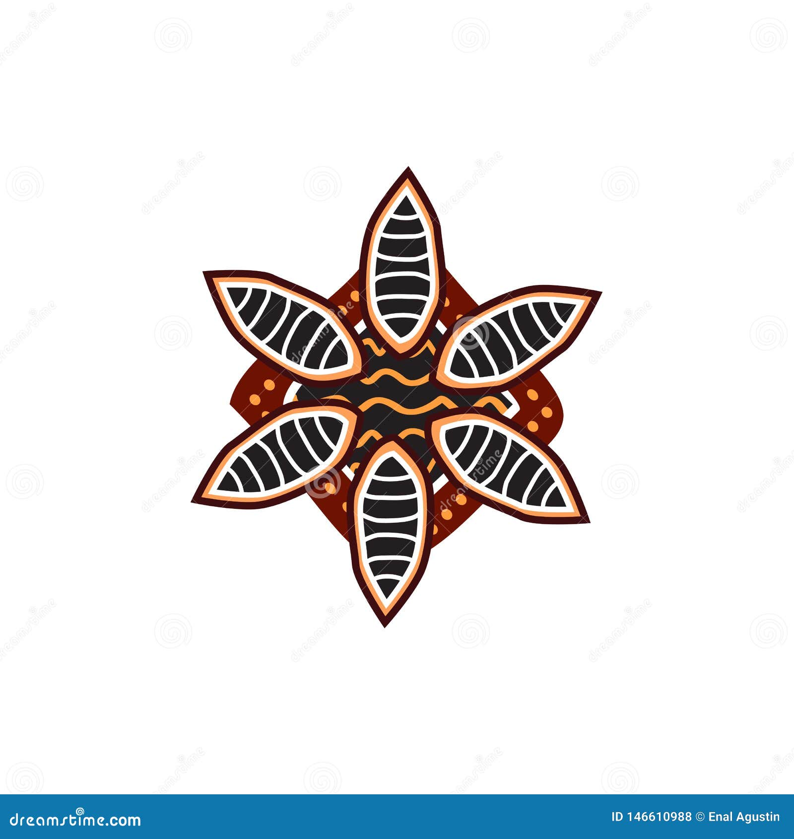 Aboriginal Art Background Icon Logo Template Stock Illustration ...
