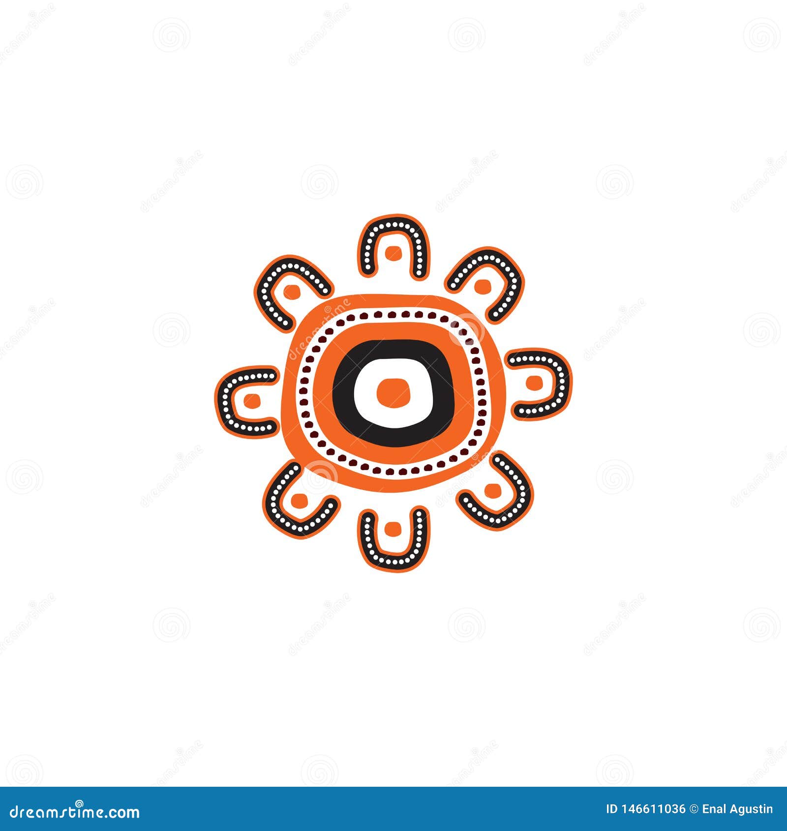 Aboriginal Art Background Icon Logo Template Stock Illustration ...