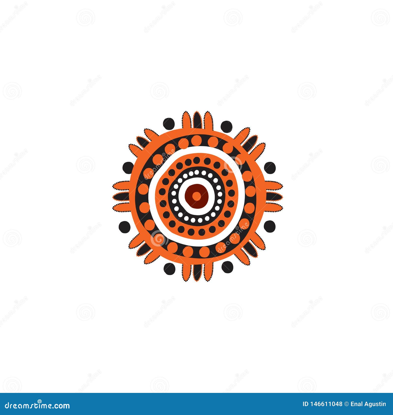 Aboriginal Art Background Icon Logo Template Stock Illustration ...