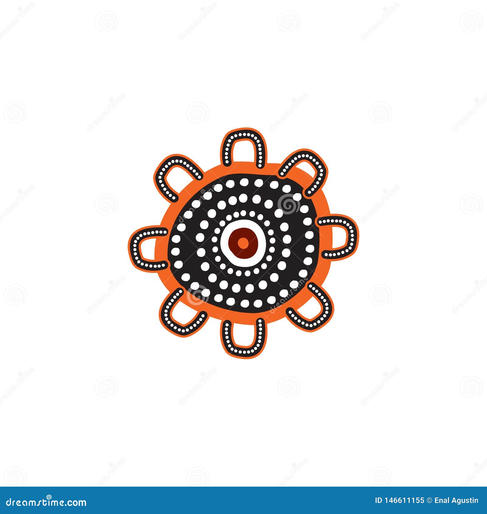Aboriginal Art Background Icon Logo Template Stock Illustration ...