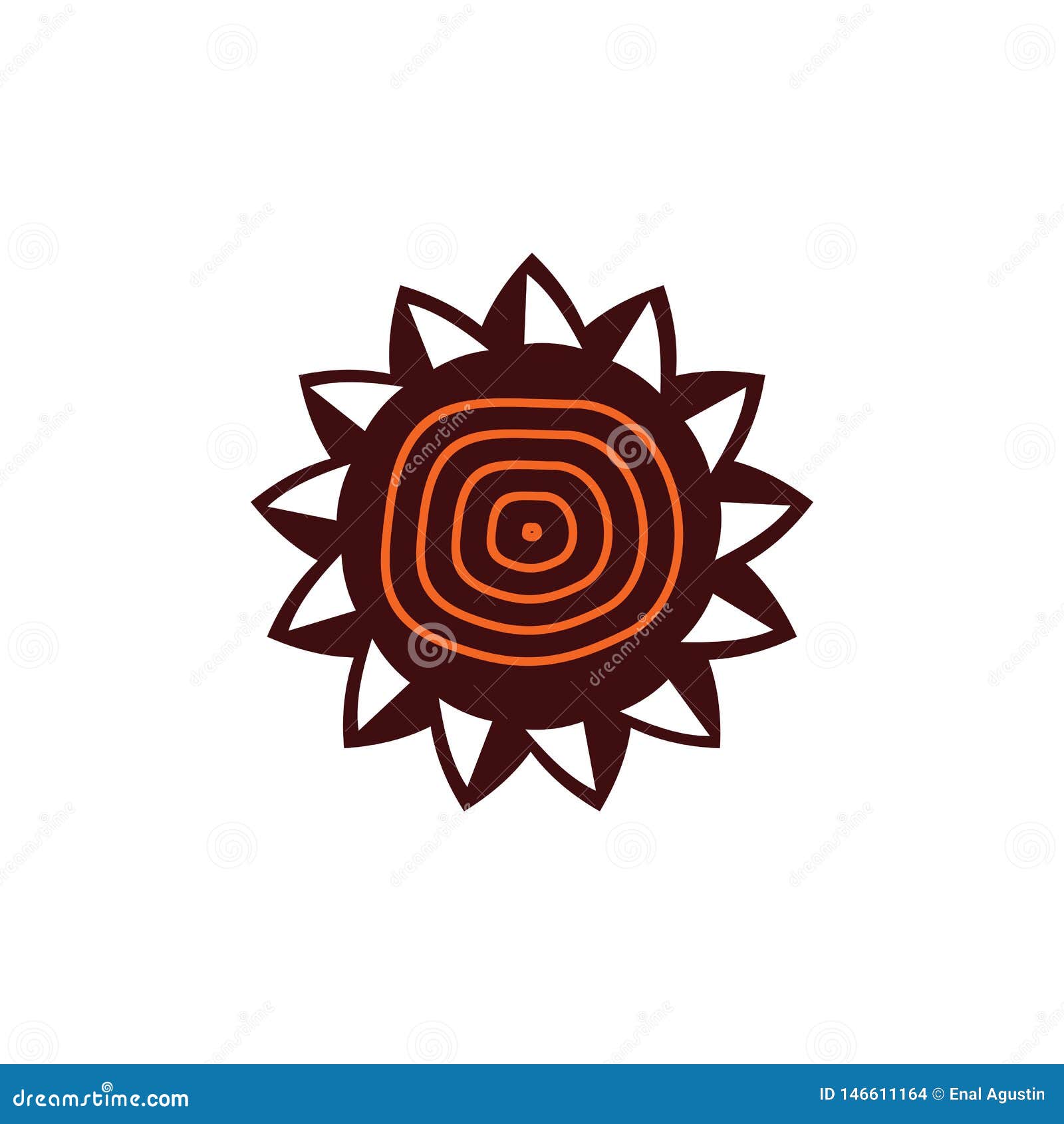 Aboriginal Art Background Icon Logo Template Stock Illustration ...