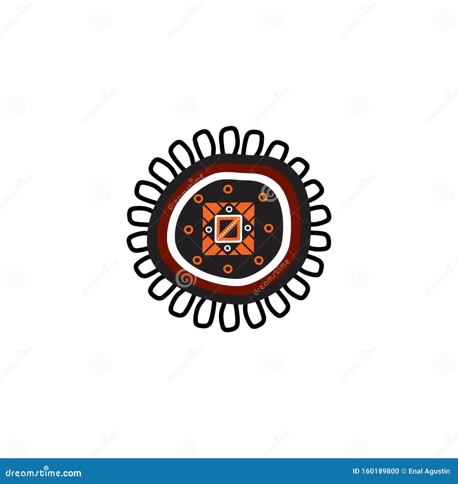 Aboriginal art logo design stock vector. Illustration of aborigine ...