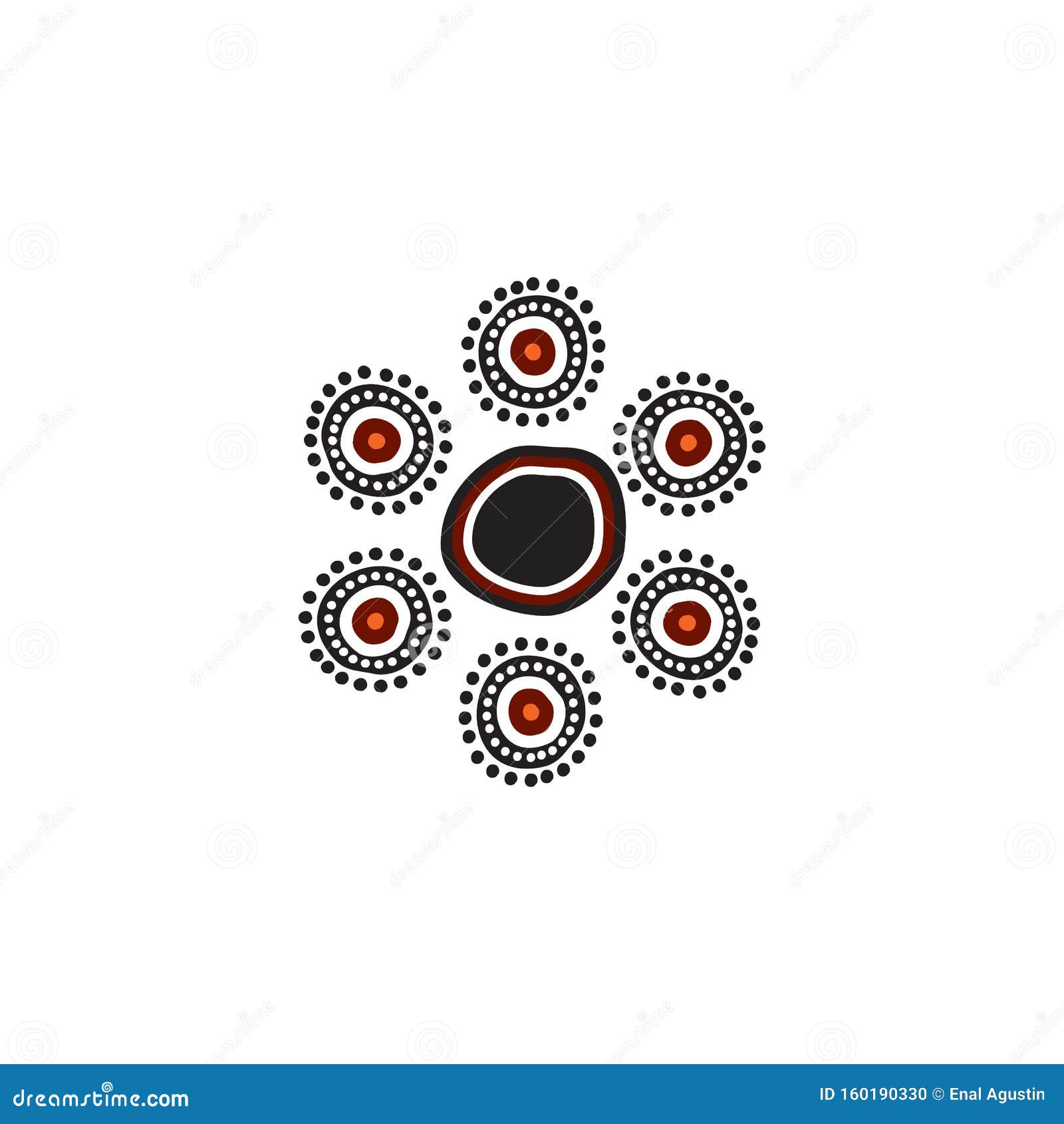 Aboriginal art logo design stock vector. Illustration of native - 160190330