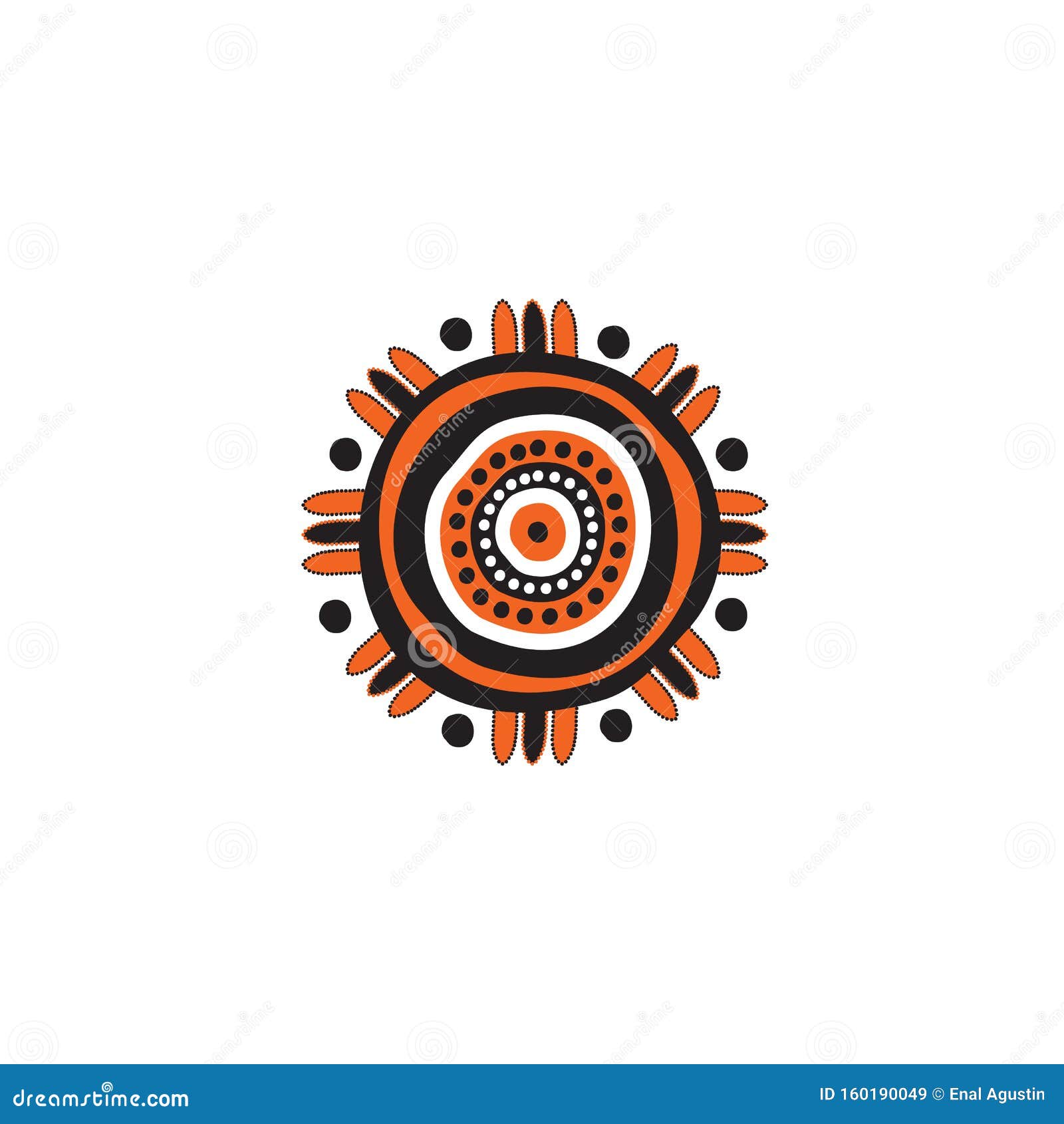 Aboriginal art logo design stock vector. Illustration of symbol - 160190049