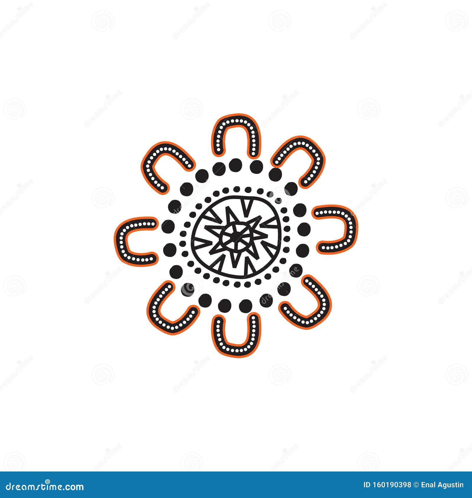 Aboriginal art logo design stock vector. Illustration of tribal - 160190398