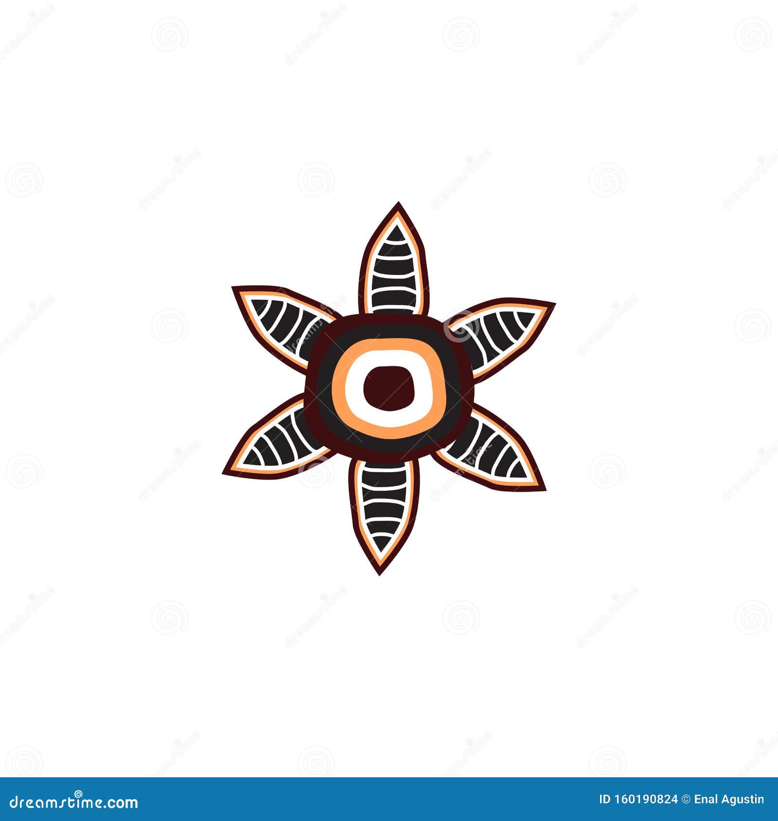 Aboriginal art logo design stock vector. Illustration of spot - 160190824