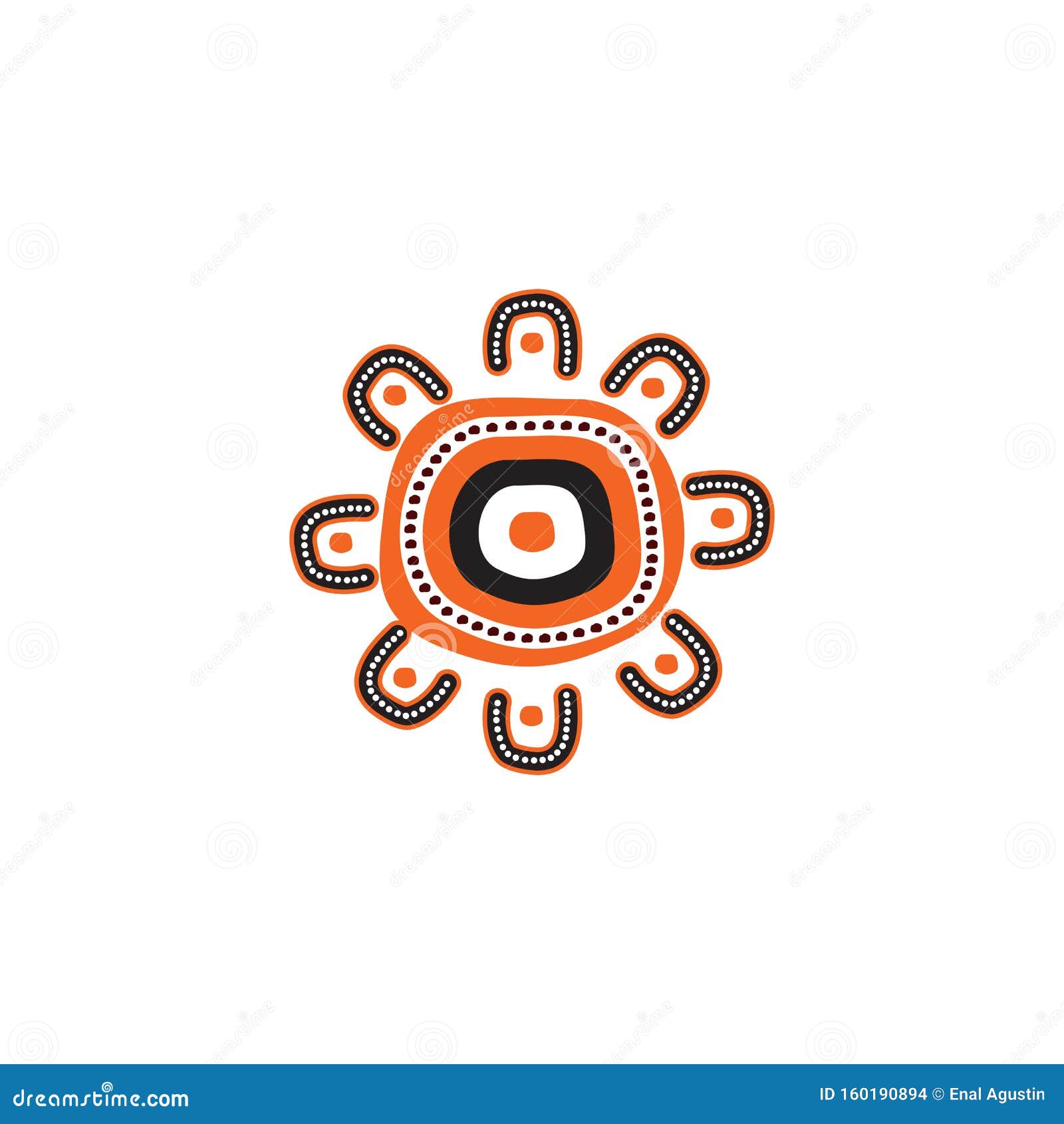 Aboriginal art logo design stock vector. Illustration of design - 160190894