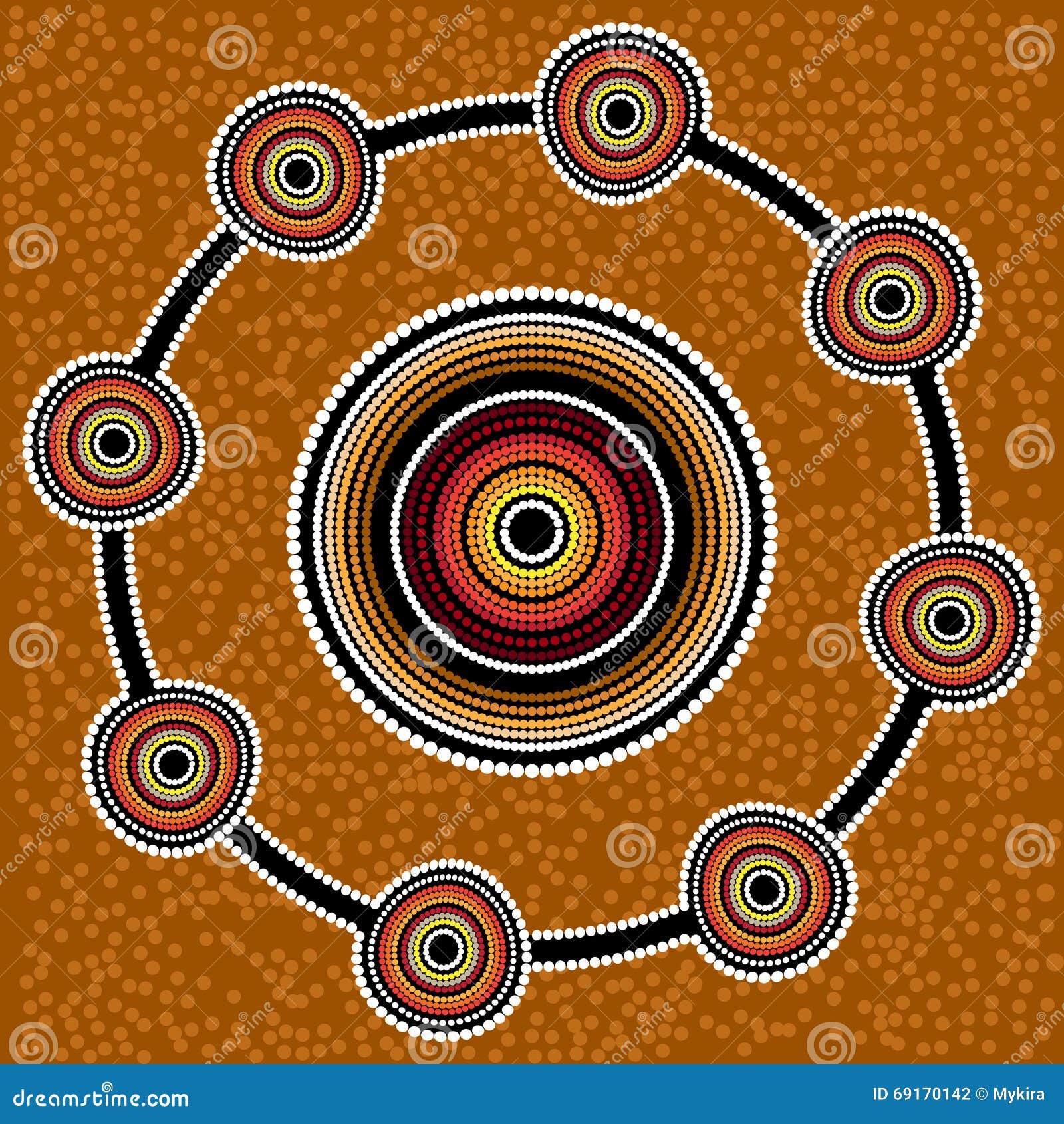 Aboriginal Background Vector Illustration | CartoonDealer.com #25567834