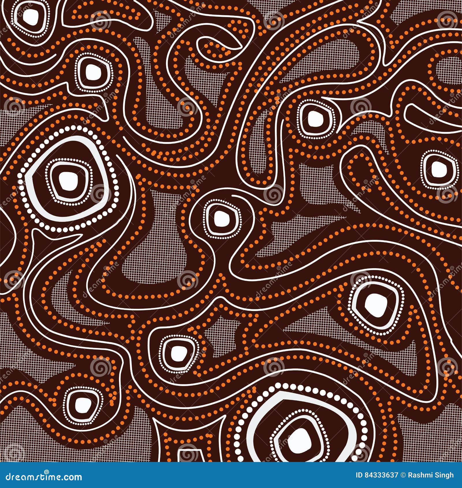 Aboriginal Art Vector Background. Stock Vector - Illustration of canvas ...