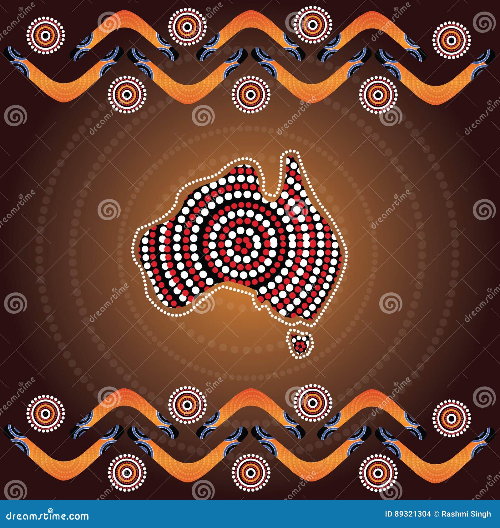 Aboriginal Art Vector Background. | CartoonDealer.com #89321304