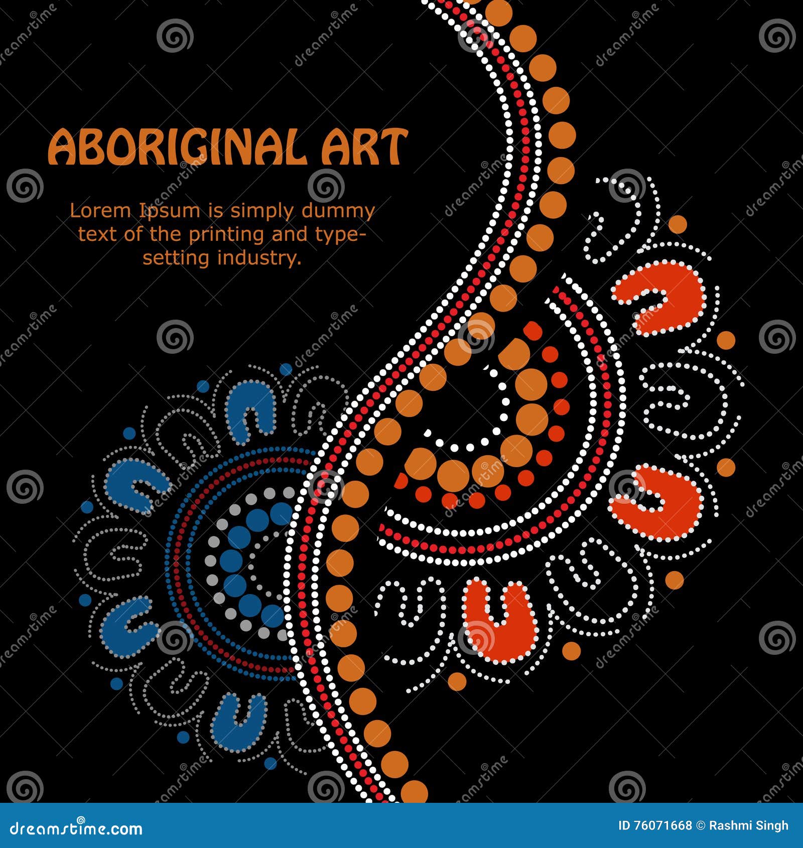 Aboriginal Art Vector Banner Stock Vector - Illustration of australia ...
