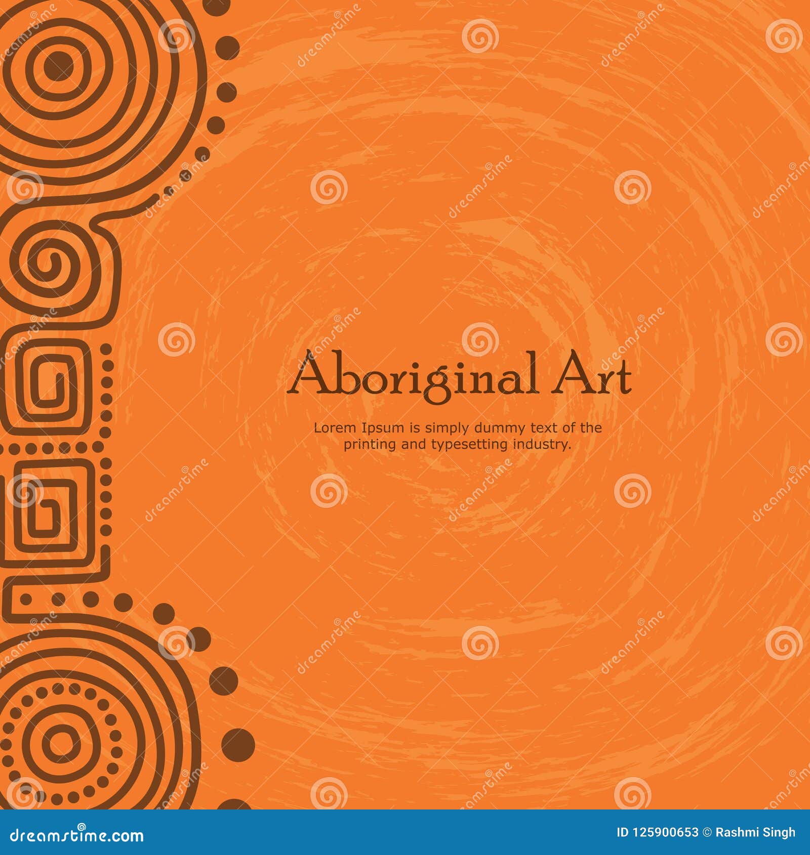 Aboriginal Art Vector Banner with Text. Stock Vector - Illustration of ...