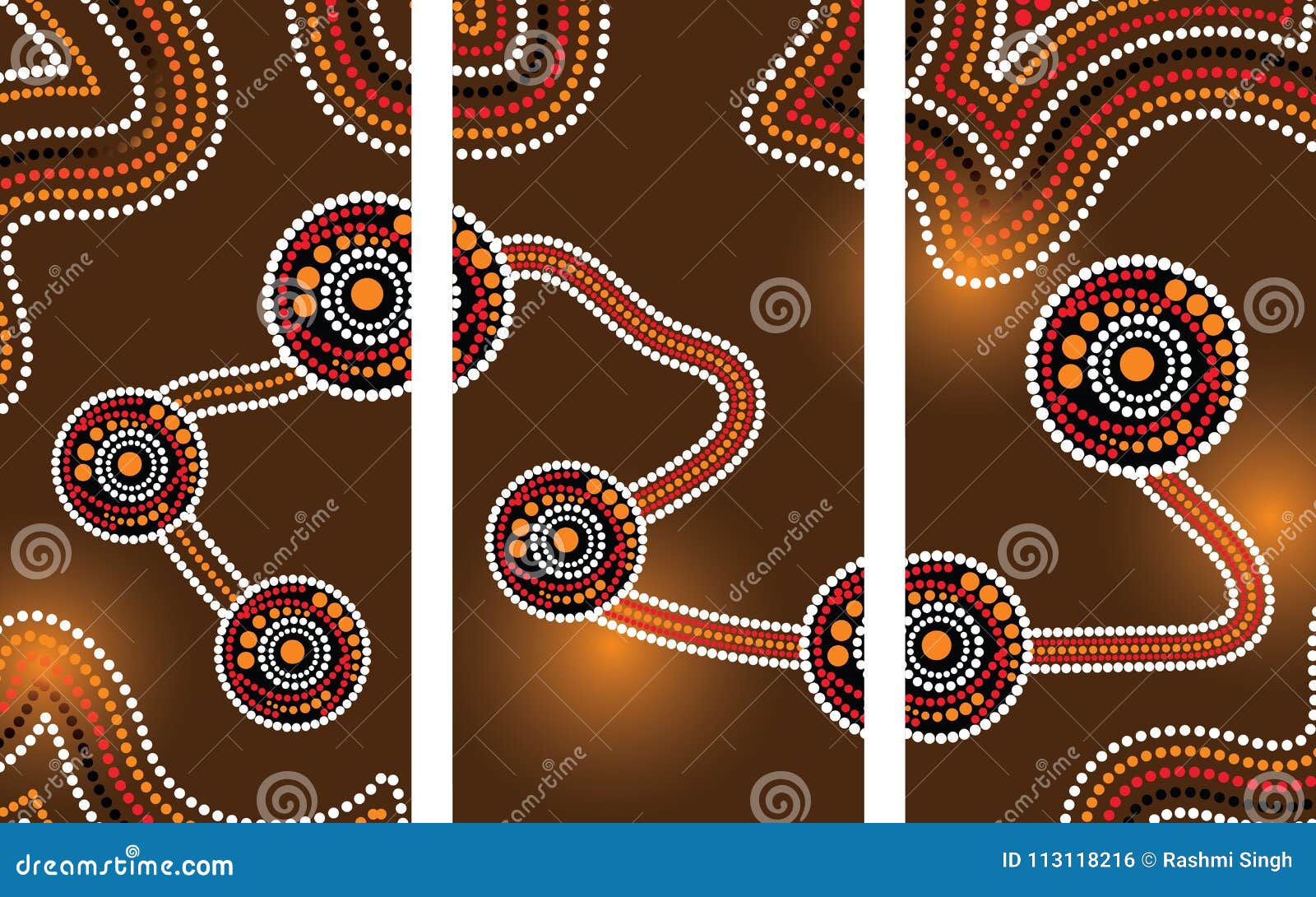 Aboriginal Art Vector Painting, Connection Concept, Illustration Based ... Aboriginal Art Vector Painting, Connection Concept, Illustration Based ...