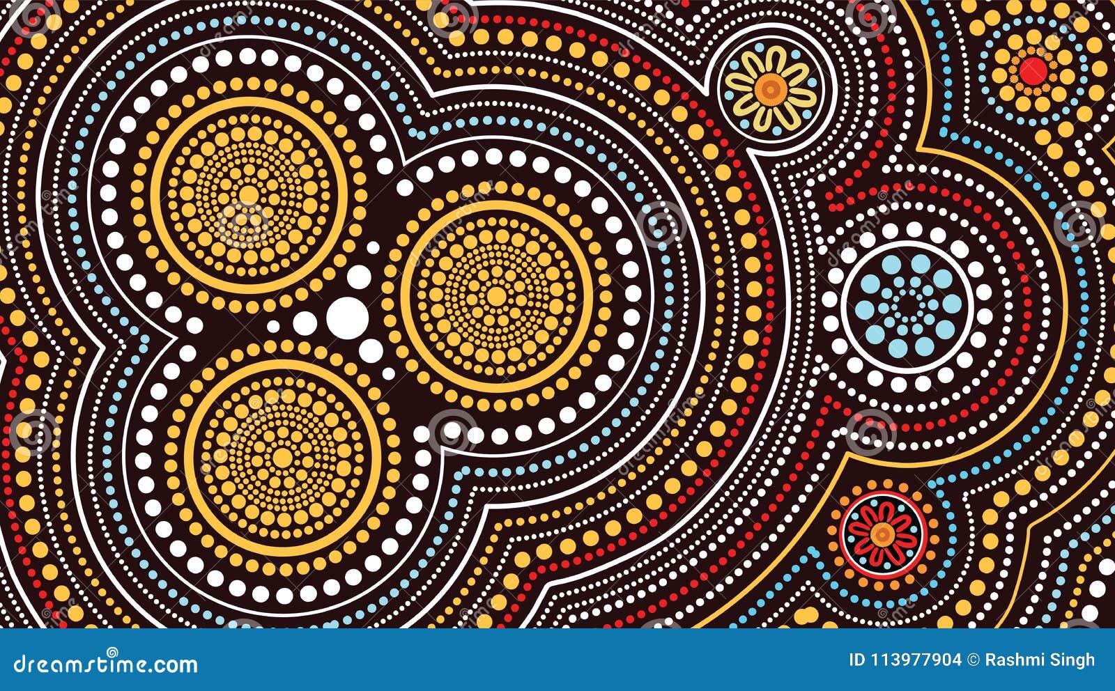 Aboriginal Art Vector Painting, Connection Concept, Illustration Based ... Aboriginal Art Vector Painting, Connection Concept, Illustration Based ...