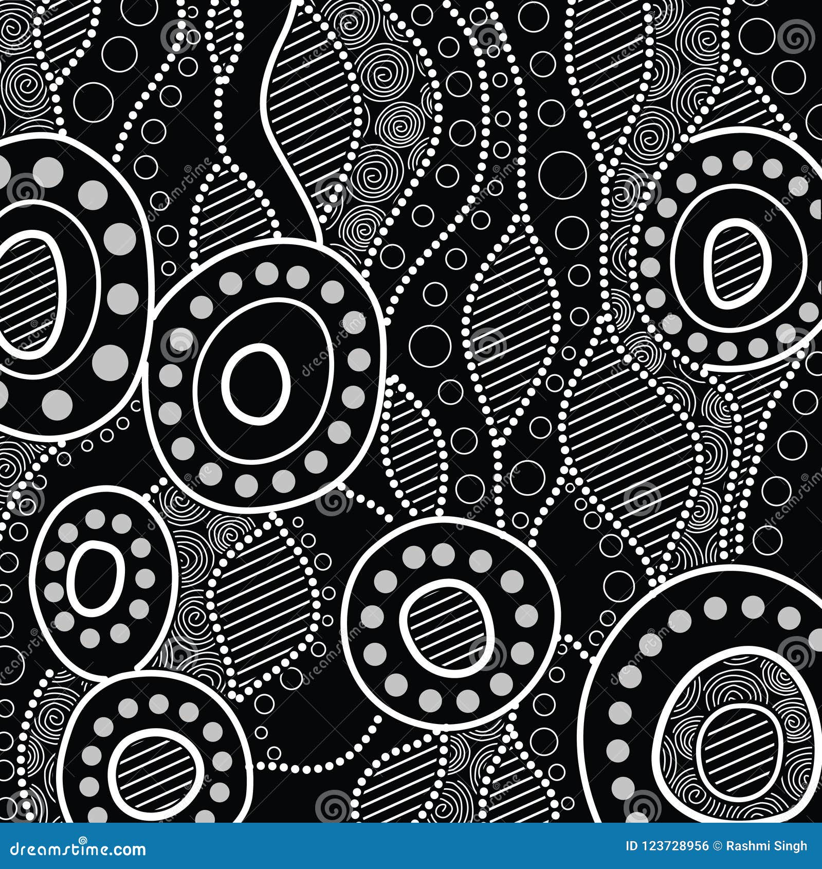 Aboriginal Art Vector Painting, Illustration Based on Aboriginal Style ... Aboriginal Art Vector Painting, Illustration Based on Aboriginal Style ...