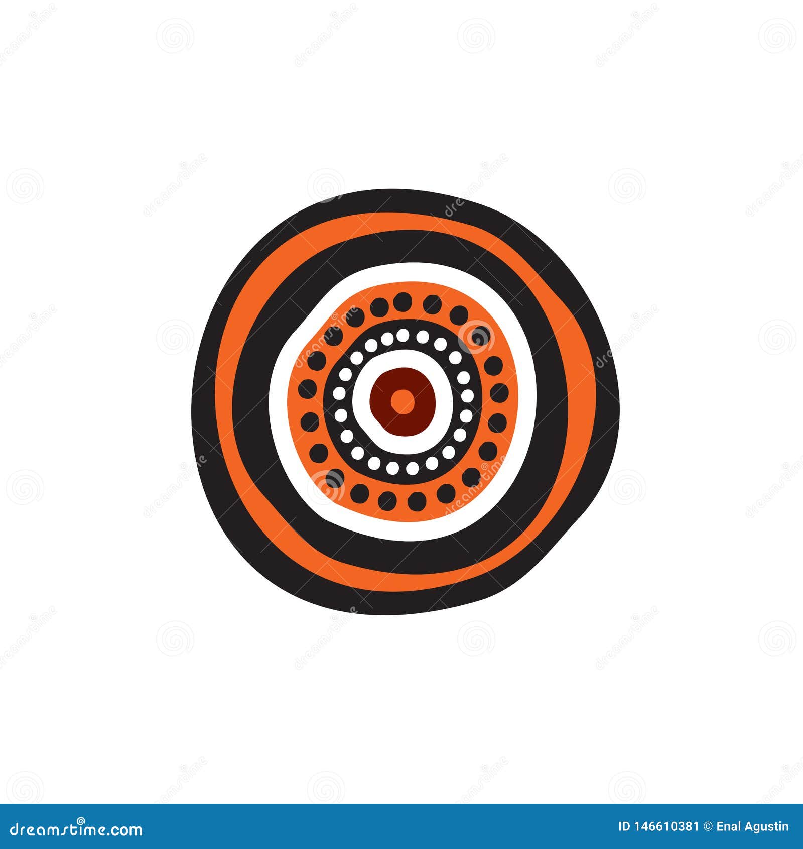 Aboriginal Art Background Icon Logo Template Stock Illustration ...