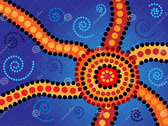 Aboriginal Design stock vector. Illustration of australia - 3572312
