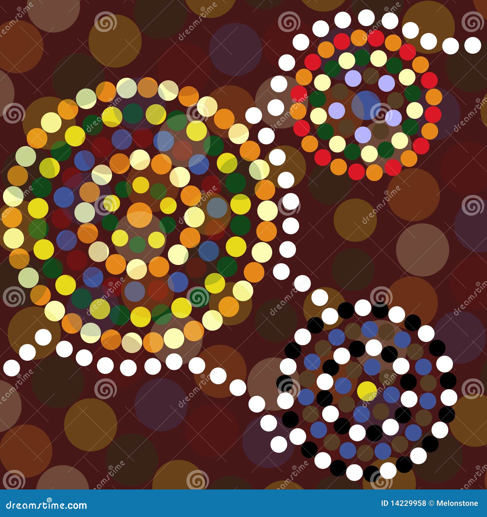 Aboriginal Dot Painting Background Stock Illustration - Illustration of ...