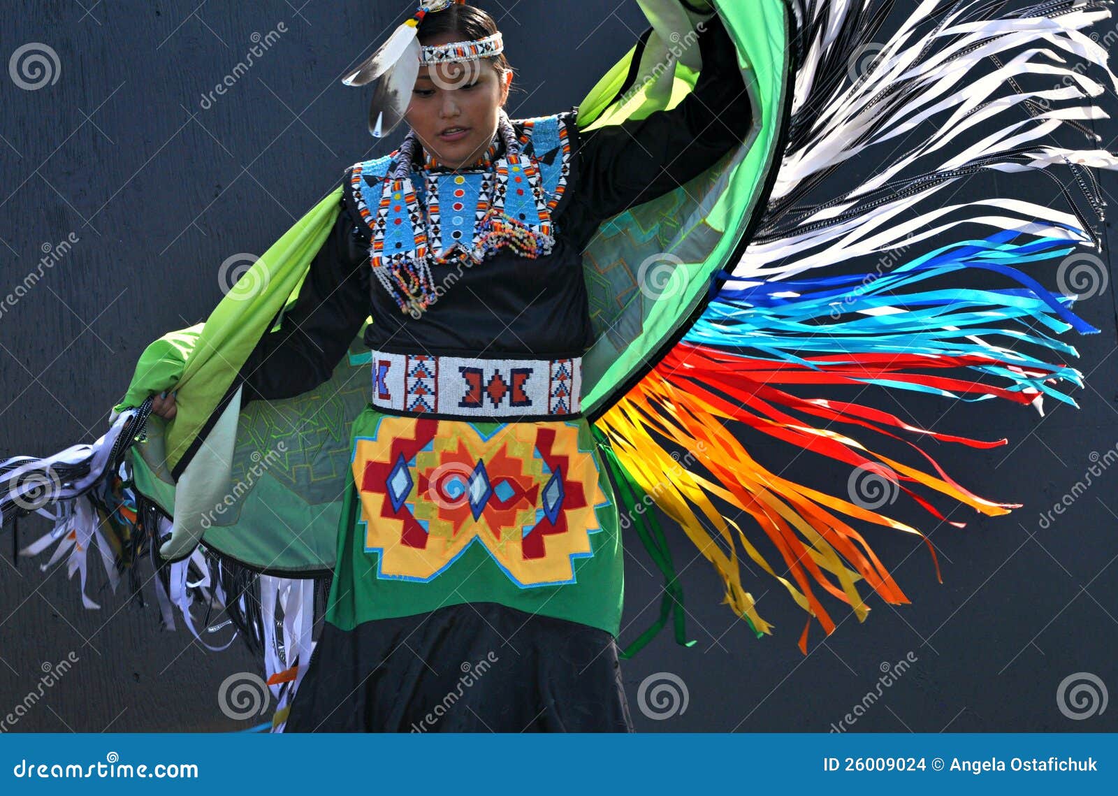 Aboriginal Fancy Dance editorial stock image. Image of beautiful - 26009024
