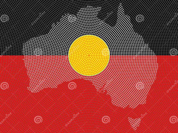 Aboriginal Flag Design stock vector. Illustration of australia - 8520362