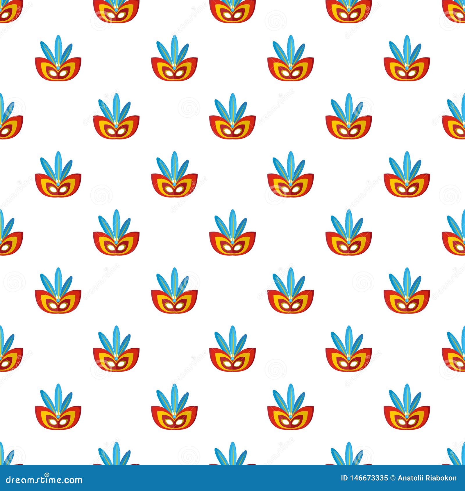 Aboriginal Mask Pattern Seamless Vector Stock Vector - Illustration of ...