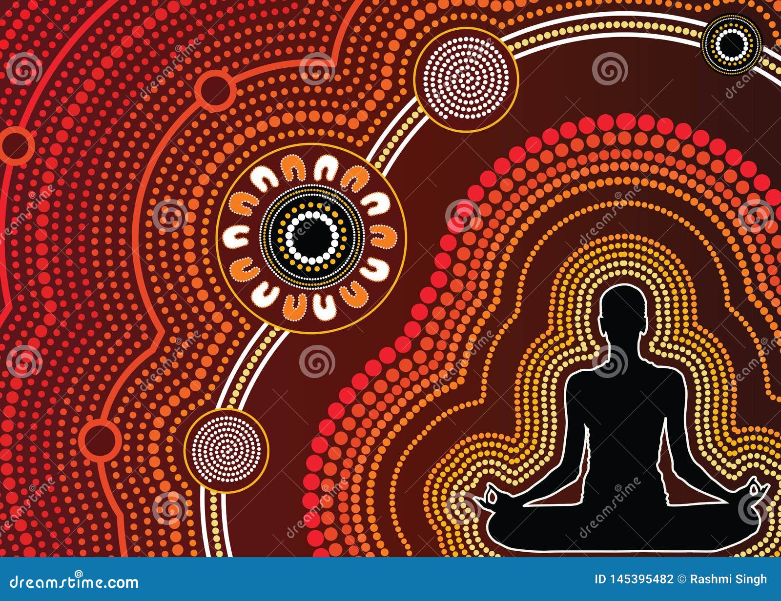 Aboriginal Meditation Background Vector Stock Vector - Illustration of ...