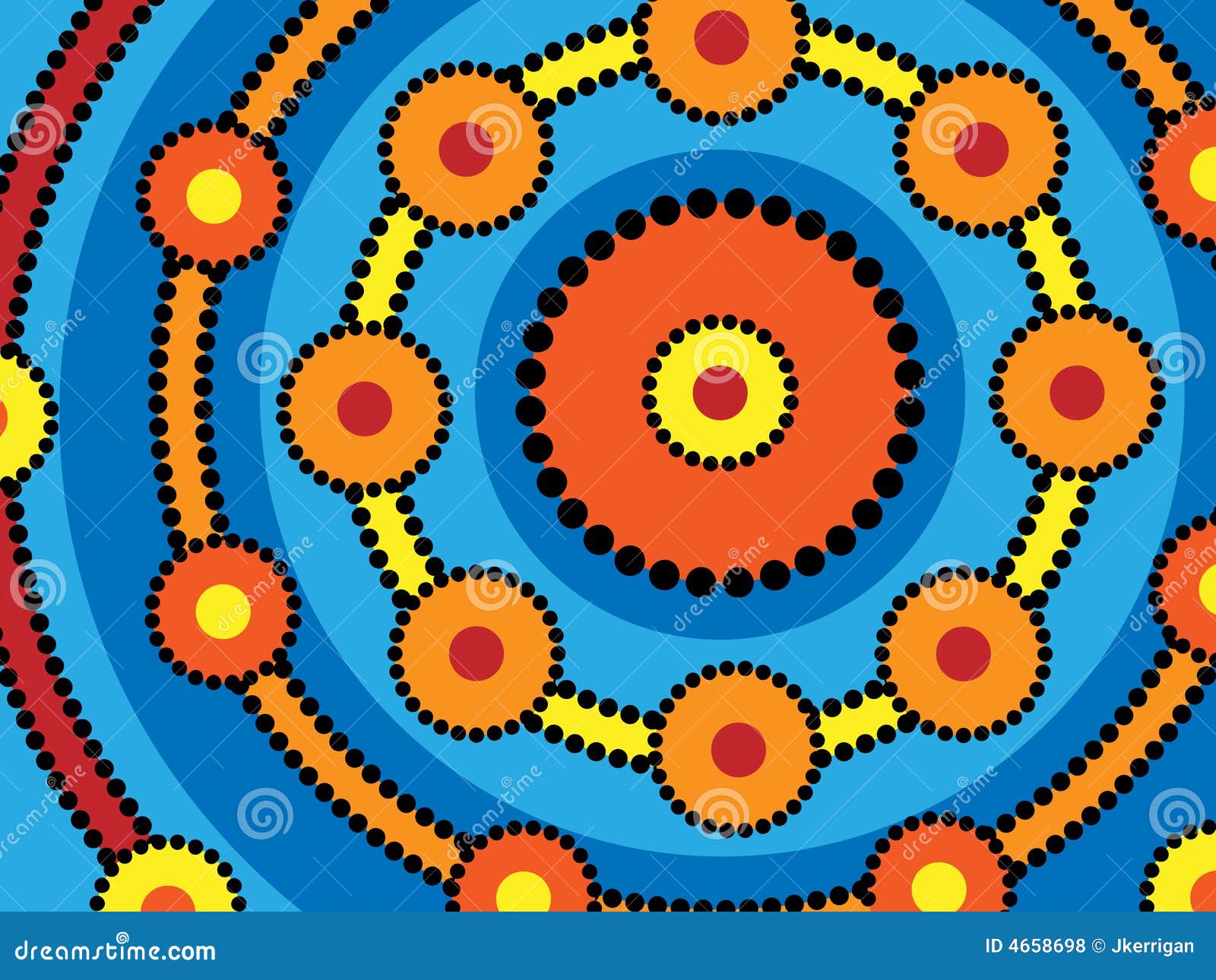 Aboriginal Rings stock vector. Illustration of orange - 4658698