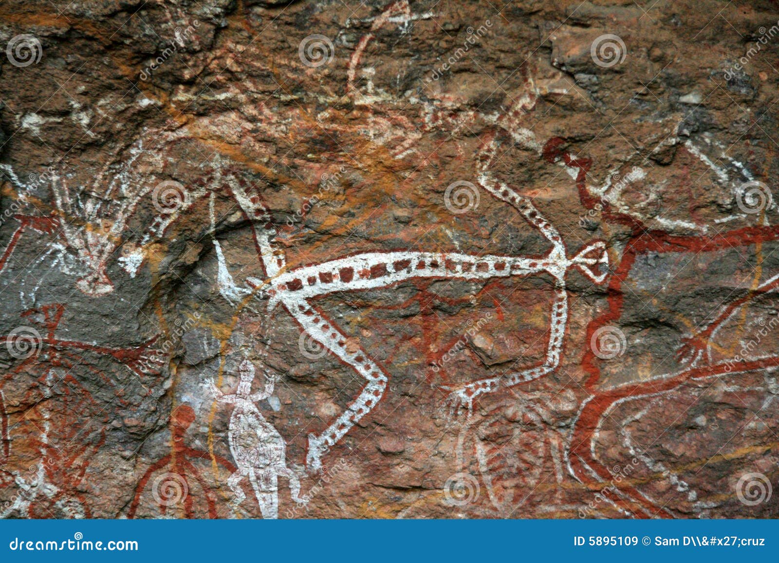 Aboriginal Rock Art At Nourlangie, Kakadu National Park, Northern ...