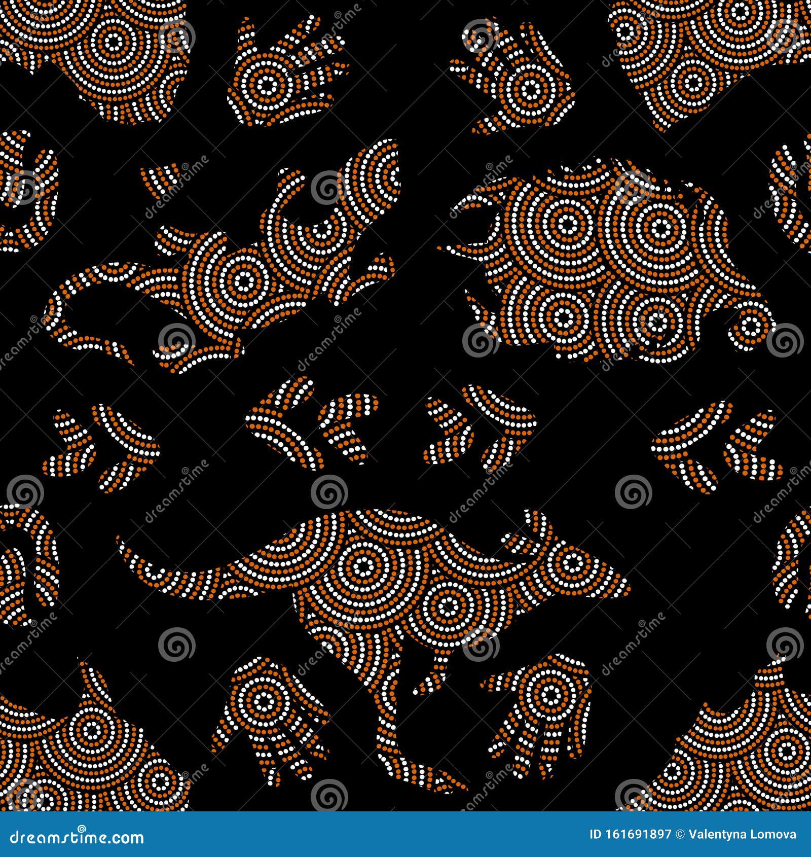 Aboriginal Seamless Vector Pattern Including Ethnic Australian Motive ...